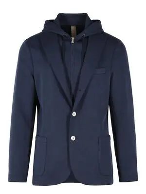 Eleventy Hooded Tailored Jacket - Black