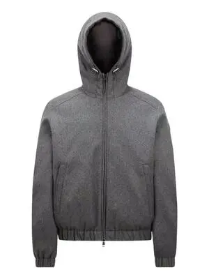Moncler Zip-up Hooded Jacket - Dark Gray