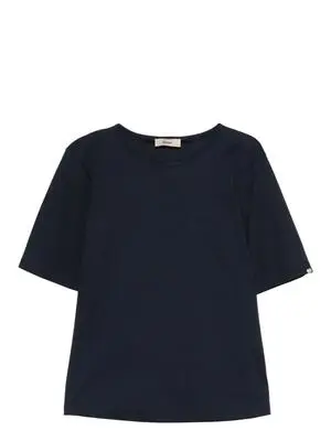 Herno Crewneck Short-sleeve T-shirt With Side Snap Detailing - Black