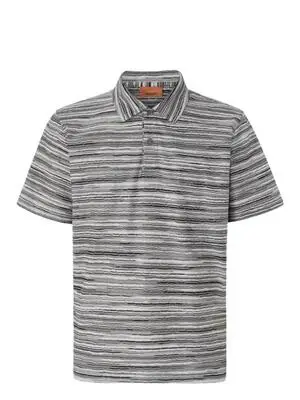 Missoni Striped Polo Shirt - Gray