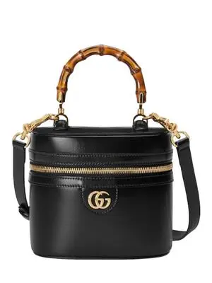 GUCCI Gucci Bamboo Logo Plaque Mini Top Handle Bag