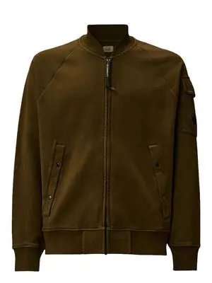 C.P. COMPANY Fleece Bomber Jacket - Ivy Green