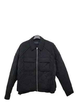 JUUN.J Quilted Zip-up Jacket - Black