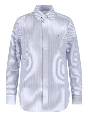 Polo Ralph Lauren Striped Embroidered Shirt - Blue