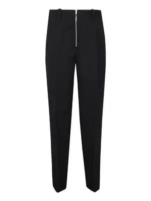 JIL SANDER Zipped Tapered Leg Trousers - Black