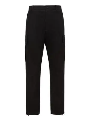 Moncler Logo Patch Cargo Pants - Black