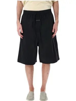 Fear Of God Wide Leg Drawstring Shorts - Black