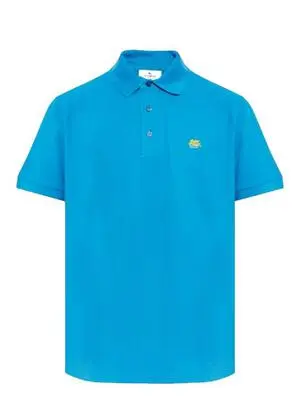 Etro Etro Logo-Embroidered Short-Sleeved Polo Shirt Blue
