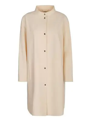 Herno Long Sleeved Jacket With Stand Collar - Ivory