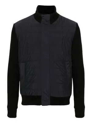 Herno Knitted-panel Down Jacket - Black