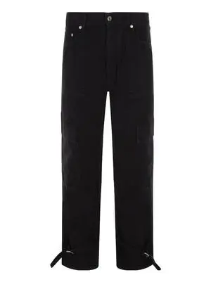 Off-White Logo Patch Cargo Trousers - Black