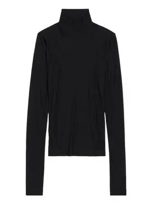 Balenciaga Bb Garderobe Fitted Turtleneck Sweater - Black