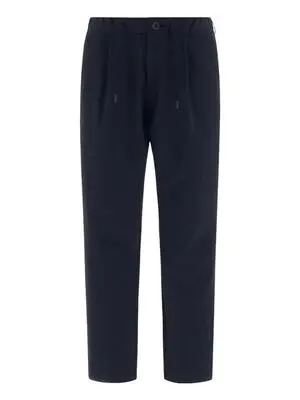 Herno Tapered Leg Drawstring Trousers - Black