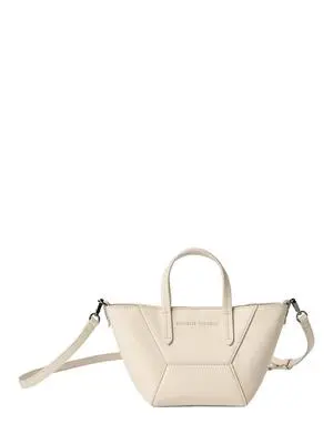 Brunello Cucinelli Micro Top Handle Tote Bag - Ivory