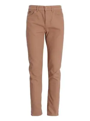 Hugo Boss Cotton-stretch Tapered-leg Trousers - Brown