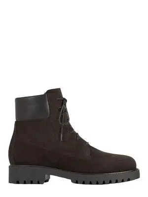TOTÊME Toteme Round-Head Lace-Up Ankle Boots