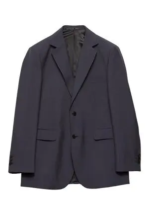 Prada Single-breasted Wool And Mohair Jacket - Iron-gray