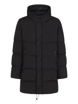 Herno Quilted Hooded Down Coat - Black