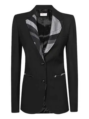 Emilio Pucci Single-breasted Blazer With Marmo Print - Black