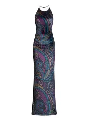 Etro Paisley Halterneck Maxi Dress - Multicolor