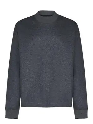 JIL SANDER Mock Neck Knitted Jumper - Gray
