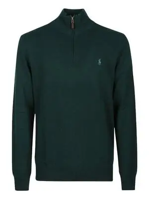 Polo Ralph Lauren Half-zip Jumper With Embroidered Pony - Black