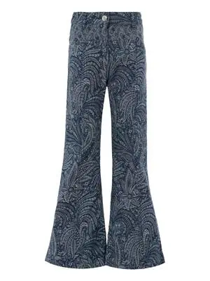 Etro Paisley Flared Jeans - Blue