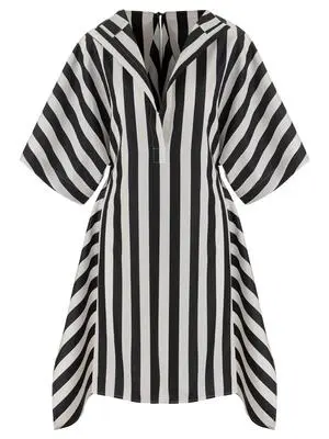 Jacquemus Striped Midi Dress - Black