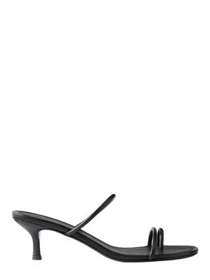 ST. AGNI Round Toe High-heeled Sandals - Black