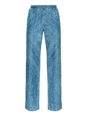 PINKO Pinko Namibia Paisley Print Wide-Leg Pants
