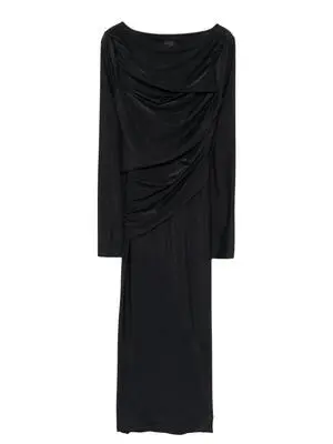 Pinko Long Sleeve Draped Dress - Black