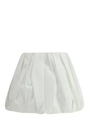 Pinko Pleated Poplin Mini Balloon Skirt - White