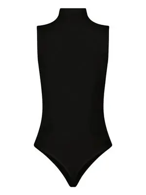 Wolford Sleeveless Turtleneck Bodysuit With Snap Closure - Black