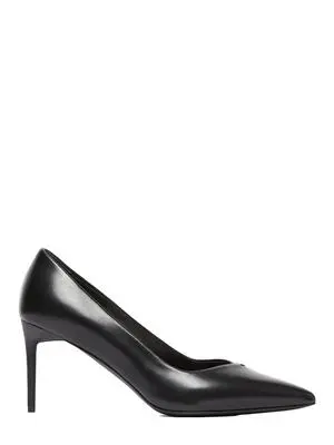 Max Mara Nappa Leather Court Pumps - Black