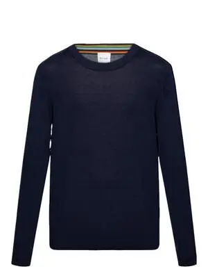 Paul Smith Logo Embroidered Jumper - Navy Blue