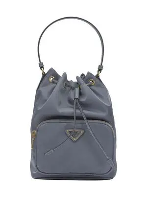 Prada Logo Shoulder Bag - Space Blue