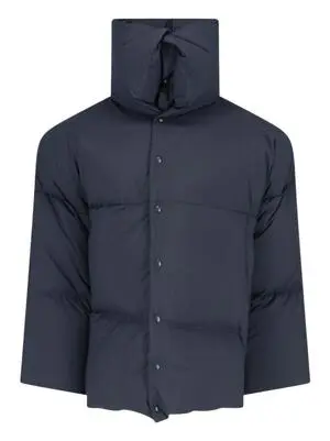 Alaïa Padded Down Jacket With High Neck - Black