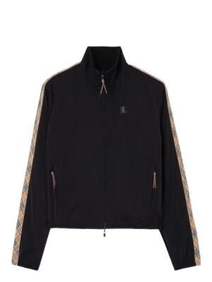 Burberry Reversible Stretch Jacket With Equestrian Knight Design - Black