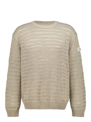 MAISON MARGIELA Striped Knitted Jumper - Beige