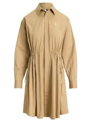 Polo Ralph Lauren Logo Shirt Midi Dress - Nude