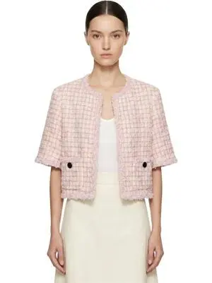 Marissa Chiara Lace Short-sleeved Jacket - Pink