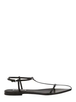 JIL SANDER Jil Sander Pointed-Toe Ankle-Strap Flat Sandals