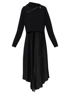 ALLSAINTS Two-piece Pleated Midi Dress - Black