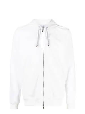 Brunello Cucinelli Brunello Cucinelli Zip-Up Drawstring Hoodie Off-white