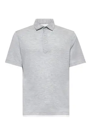 BRUNELLO CUCINELLI Brunello Cucinelli Double-Layered Straight Hem Polo Shirt