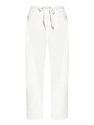 RAG  BONE Rag & Bone Embroidered Drawstring Trousers - White