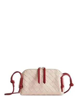Bottega Veneta Intrecciato Concert Pouch Bag - Embossed/rose Wood