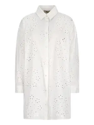 Herno Broderie Anglaise Relaxed Shirt - White