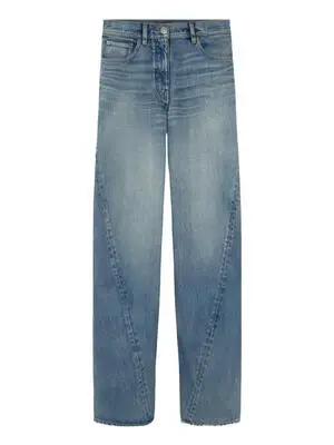 Versace Logo-patch Twisted Jeans - Blue