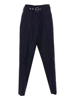 Pinko Belted Cargo Trousers - Blue